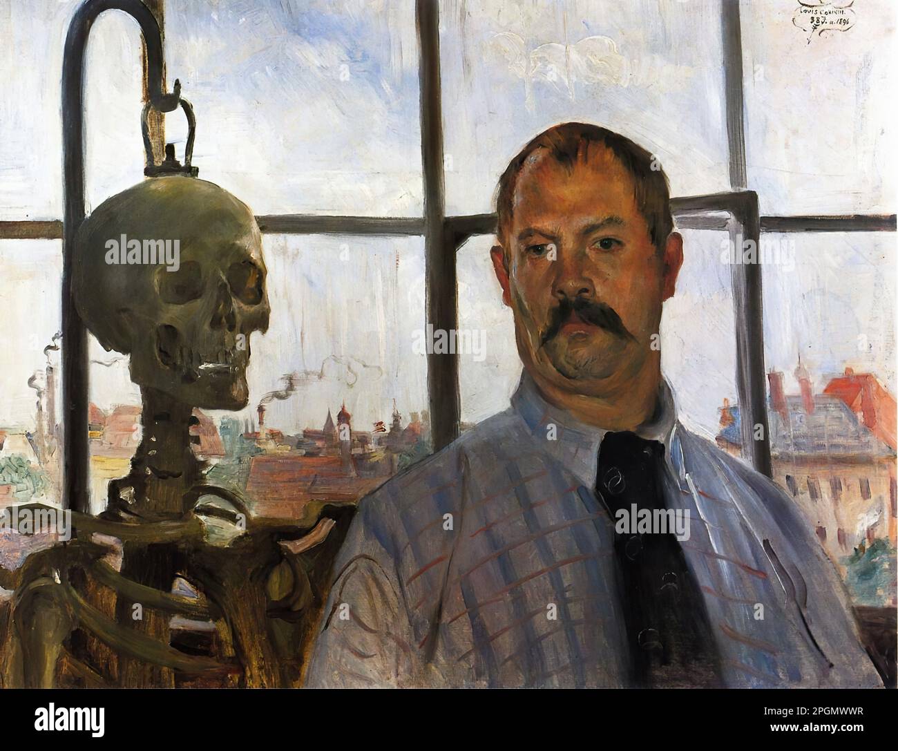 Corinth Lovis - Self Portrait with Skeleton - German School - 19th and ...