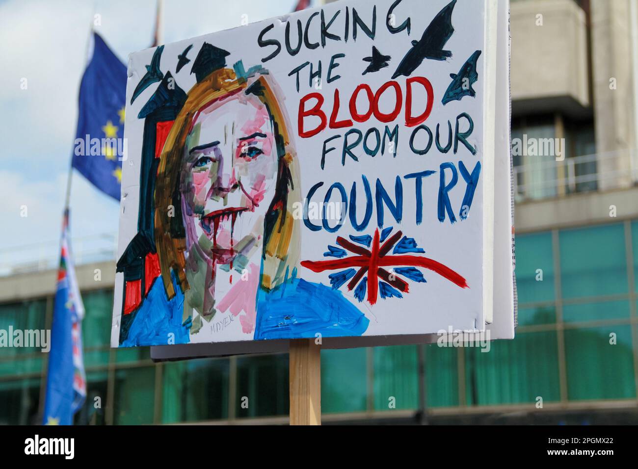 London, UK. 22 Oct 2022. National Rejoin March 'We Want Our Star Back ...