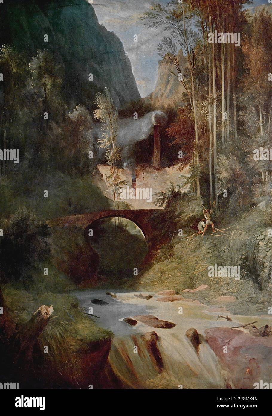 Blechen Carl - The Forest Canyon - German School - 19th Century ...