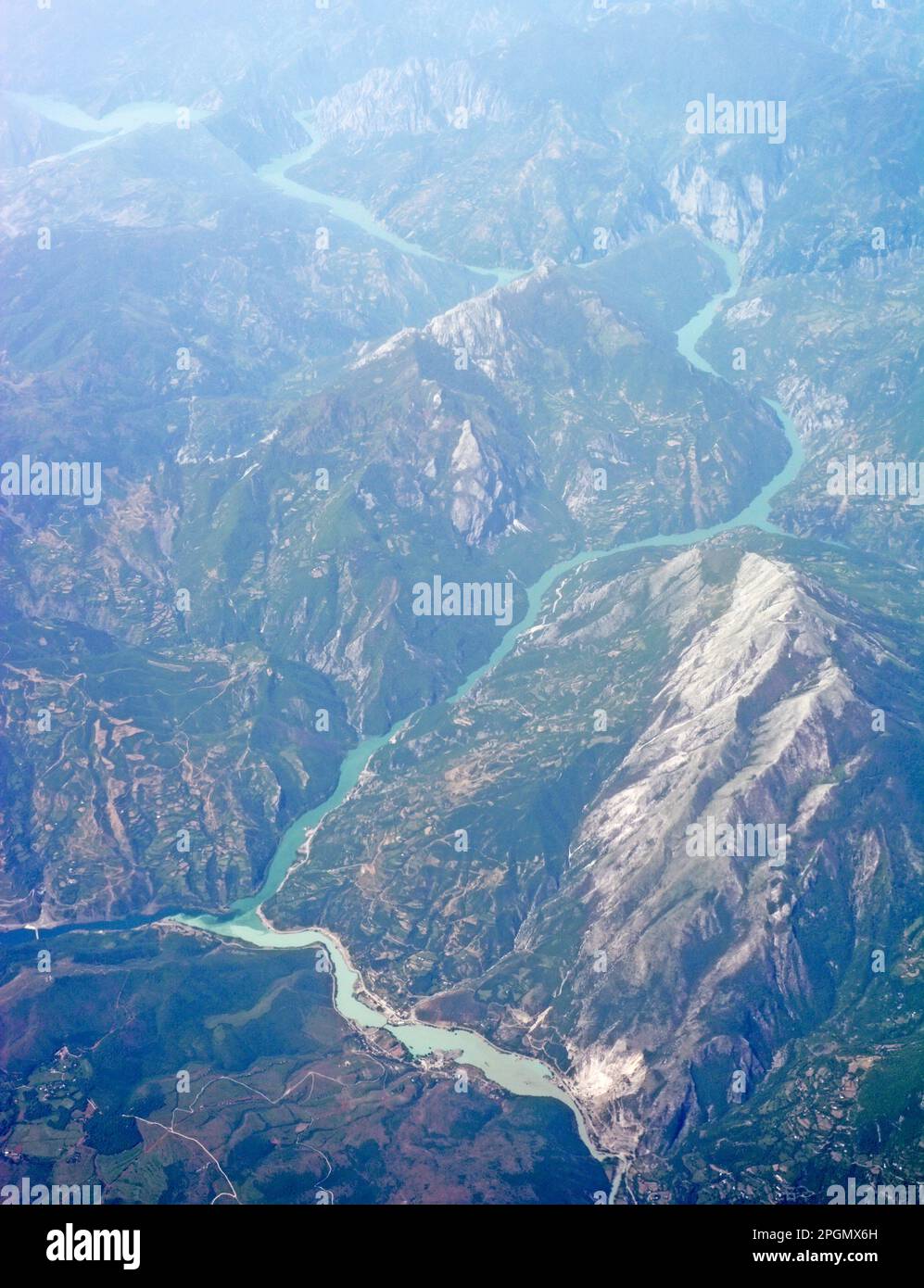 Countryside landscape in mountains aerial hi-res stock photography and ...