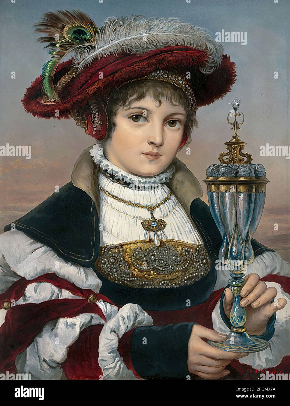 Wagner I Ferdinand - Elsa - German School - 19th Century - Wagner I ...