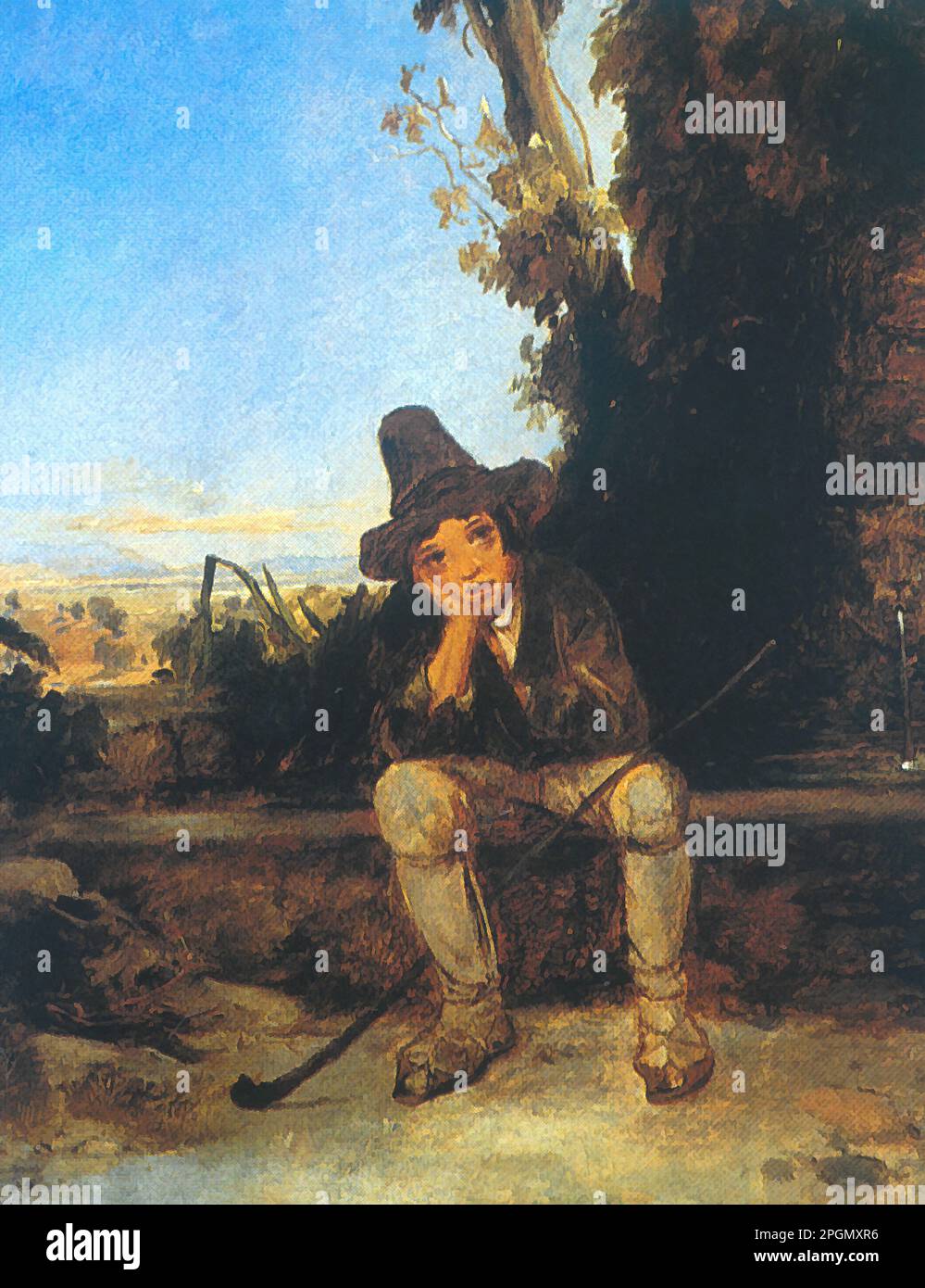 Blechen Carl - Shepherd Boy - German School - 19th Century - Blechen ...