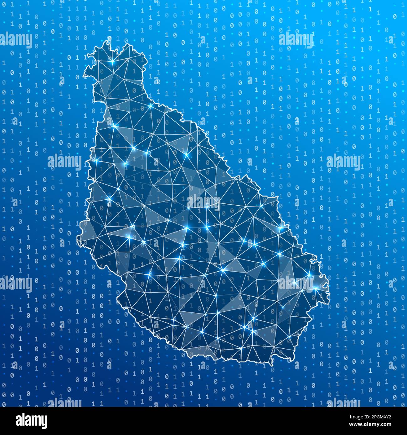 Network map of Santiago Island. Island digital connections map ...