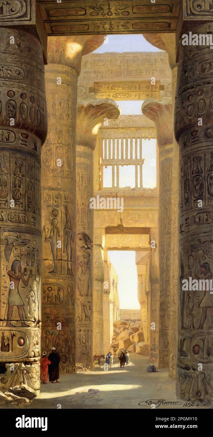 Koerner Ernst - the Temple of Karnak - German School - 19th Century ...