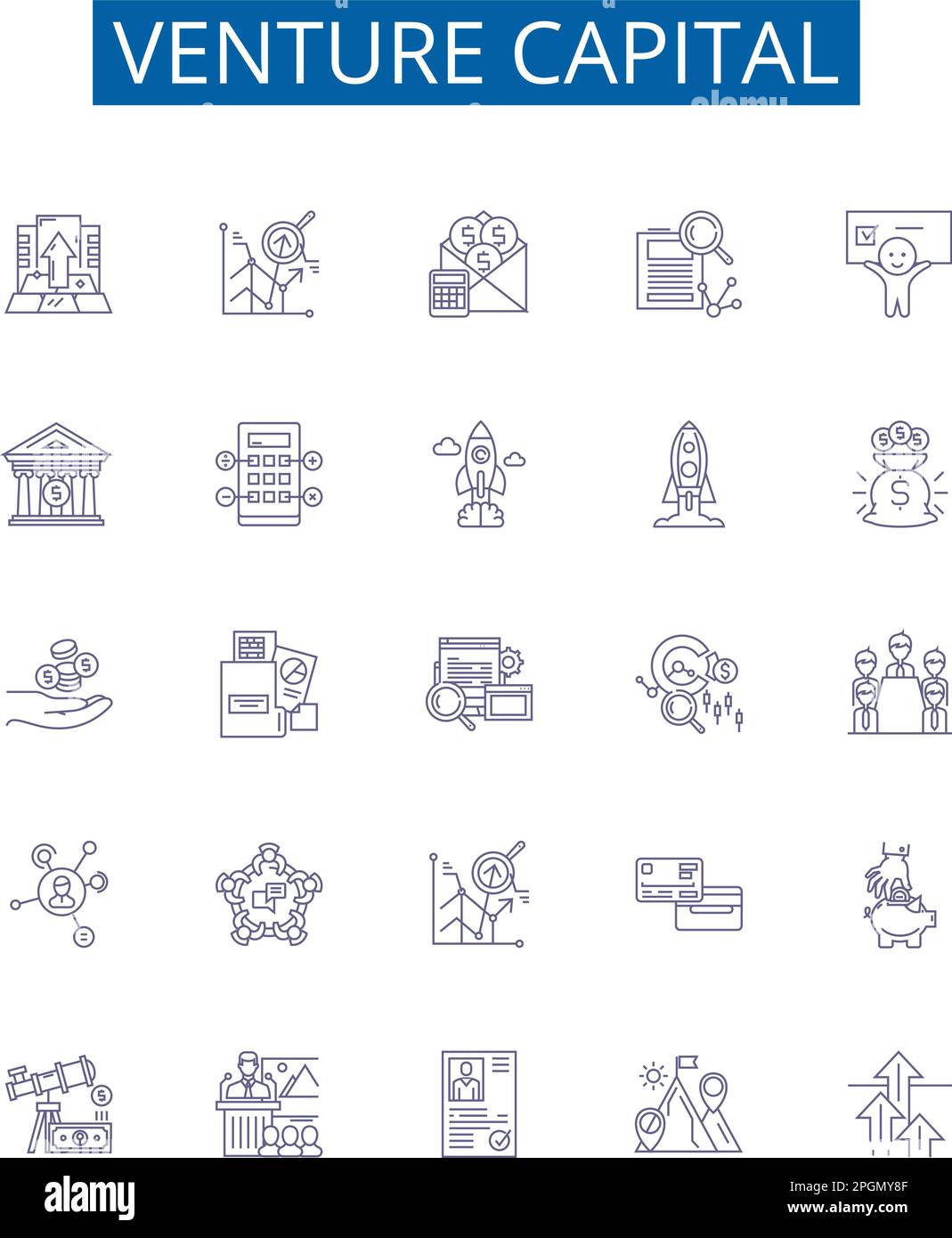 Venture capital line icons signs set. Design collection of Venture ... Venture capital line icons signs set. Design collection of Venture ...