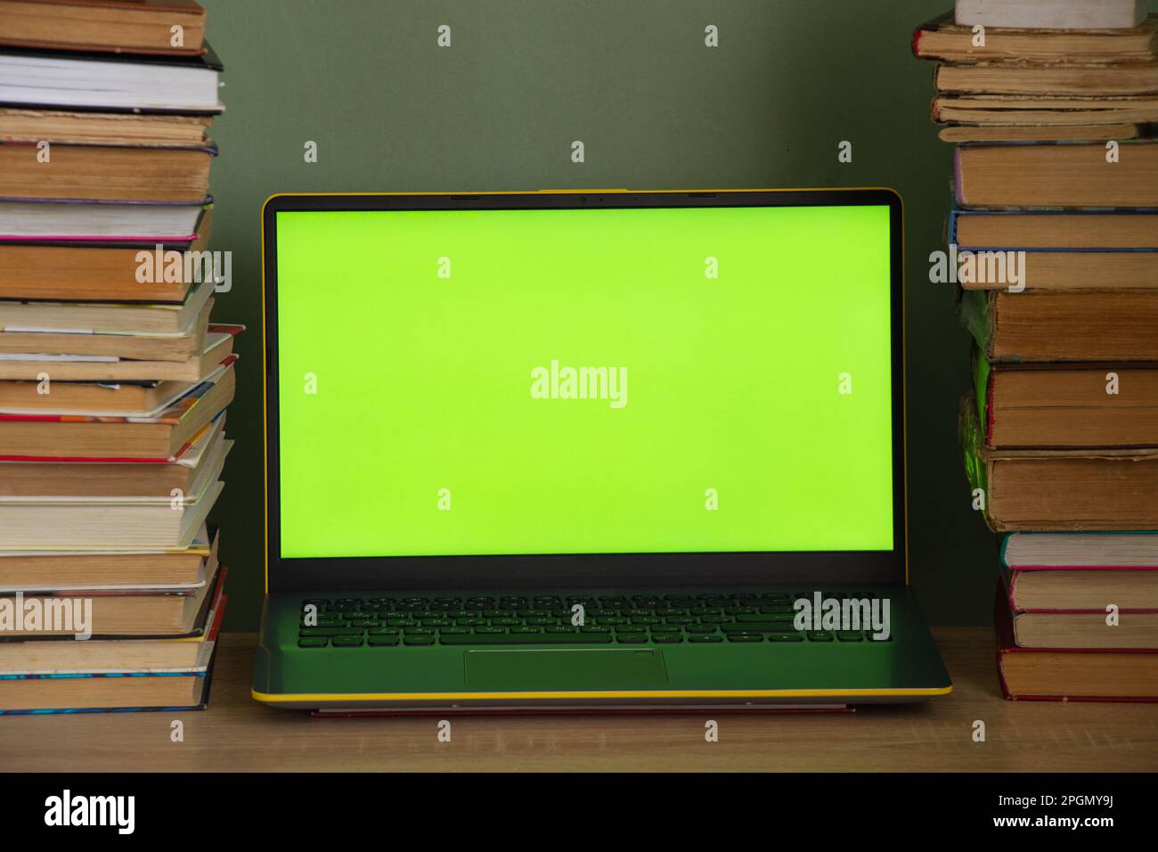 Office desk green screen on hi-res stock photography and images - Alamy