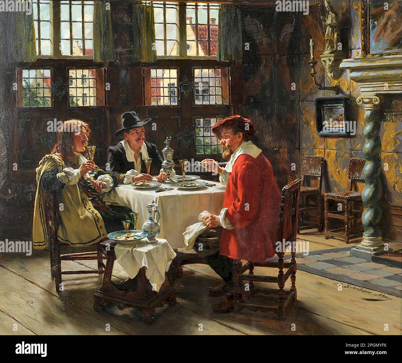 Schröder Albert Friedrich - the Toast - German School - 19th and Early ...