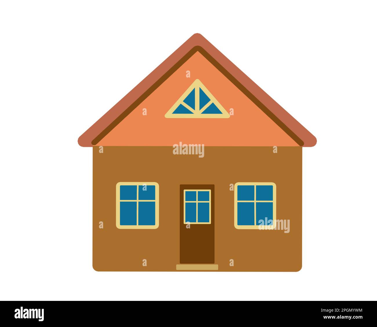 A house, clip art isolated on white background. Housing, home ownership ...
