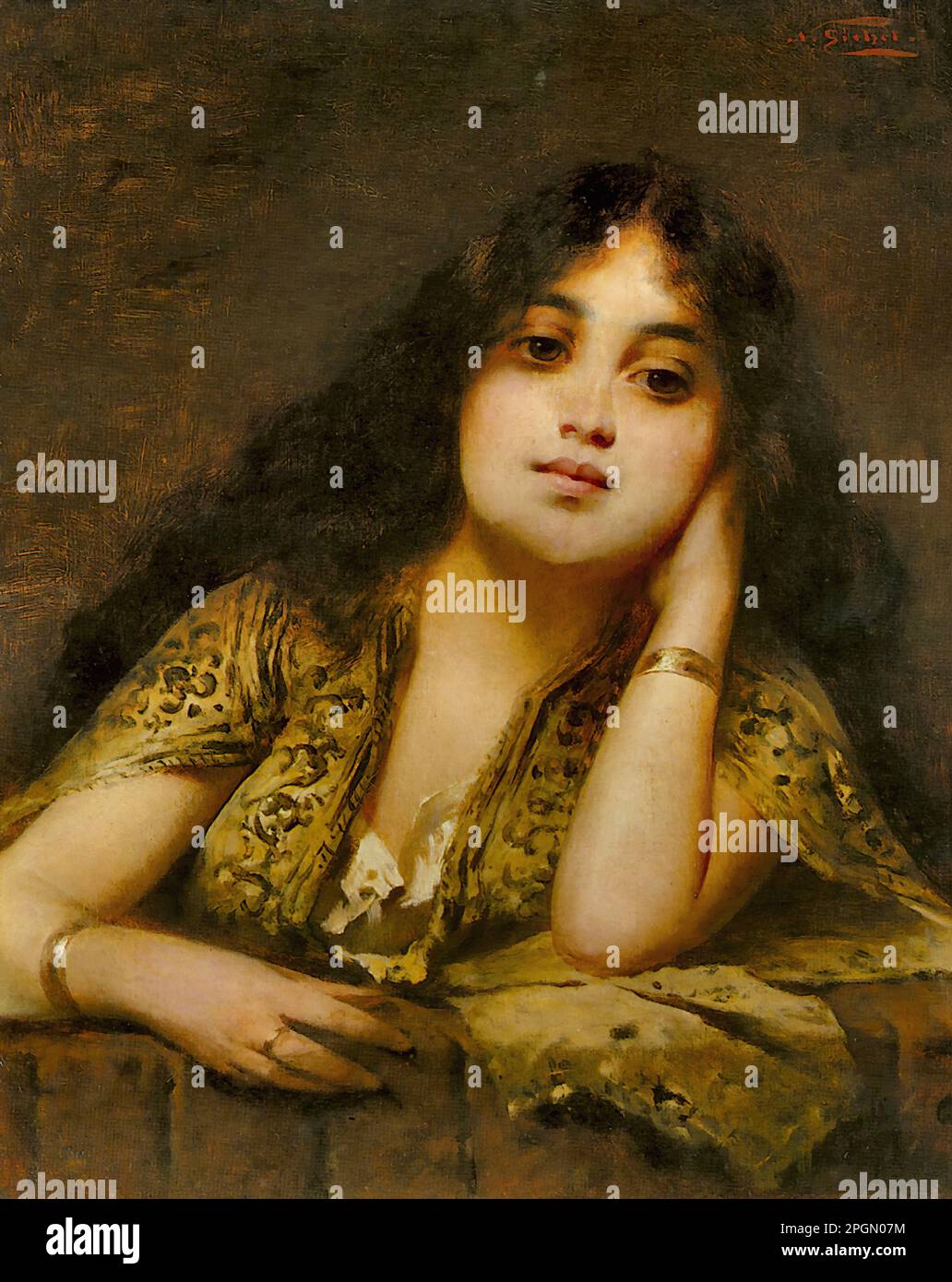 Sichel Nathaniel - a Young Oriental Beauty 1 - German School - 19th ...