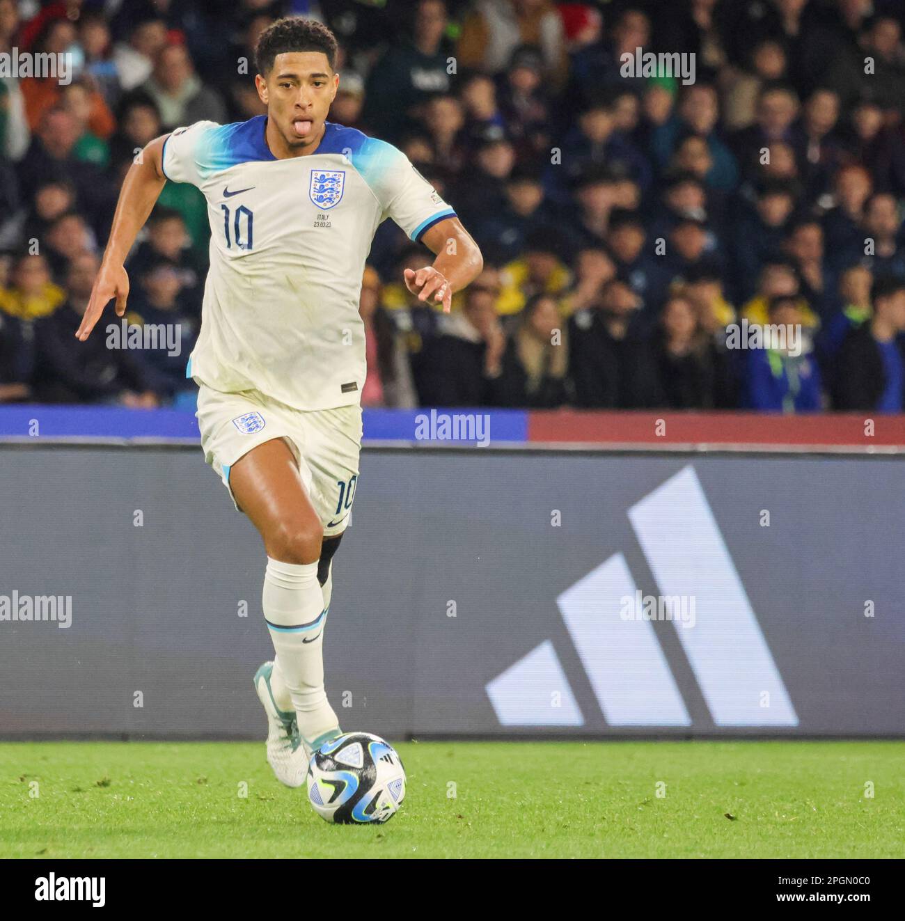 Napoli, Campania, Italia. 23rd Mar, 2023. Jude Bellingham of England ...