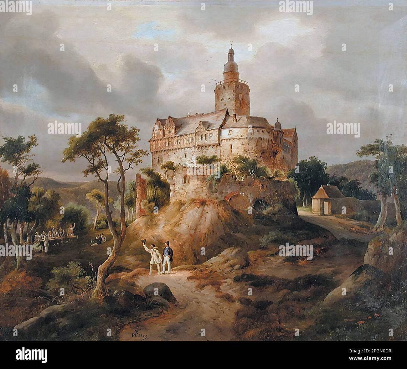 Steuerwaldt Wilhelm - Burg Falkenstein From the Southeast - German ...