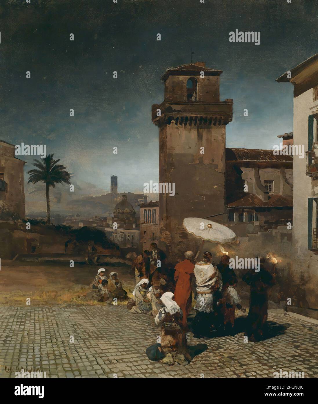 Achenbach Oswald - Evening Worship at San Pietro in Vincoli in Rome ...