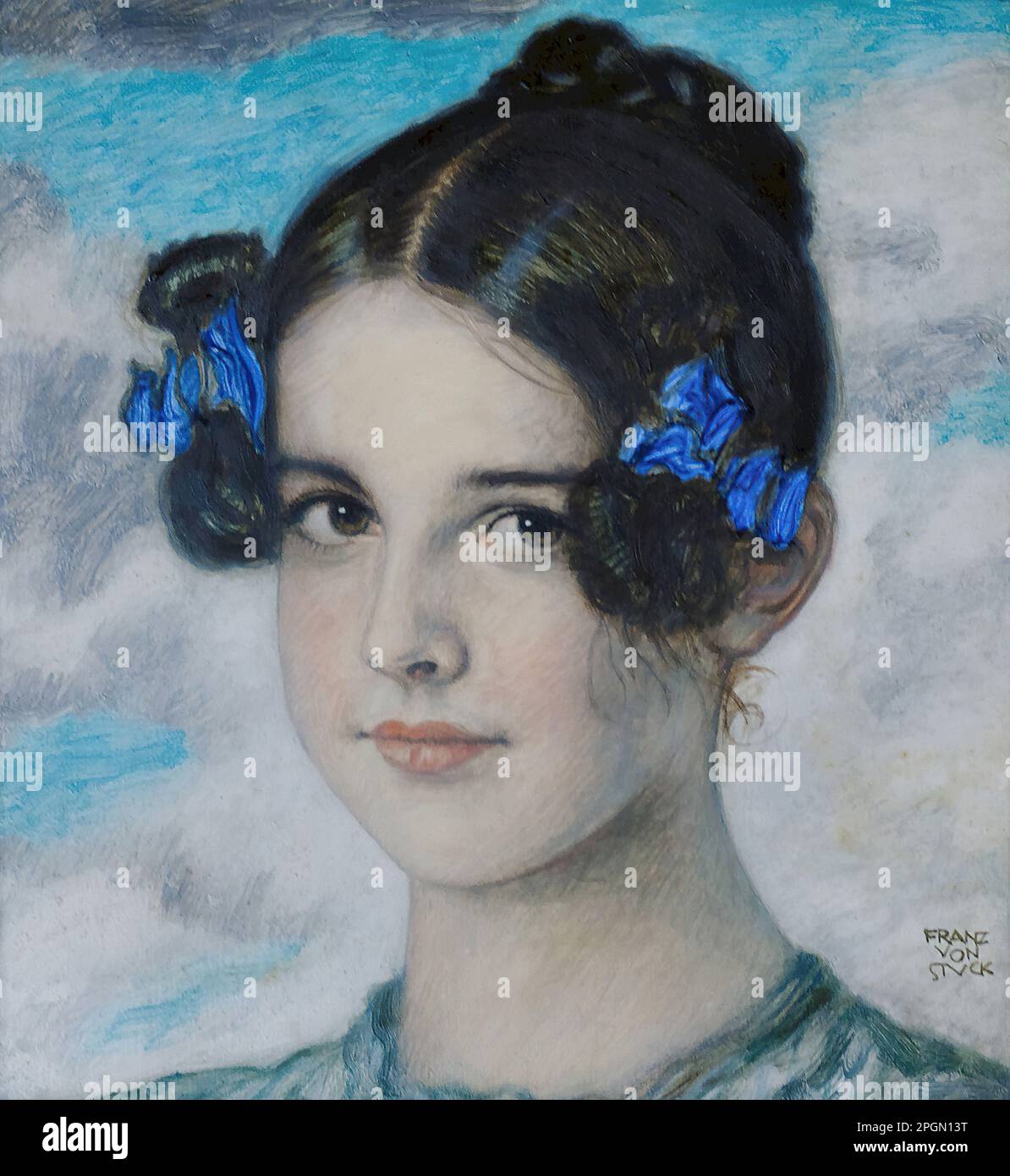 Stuck Franz Von - Portrait of the Artist's Daughter Mary 8 - German ...