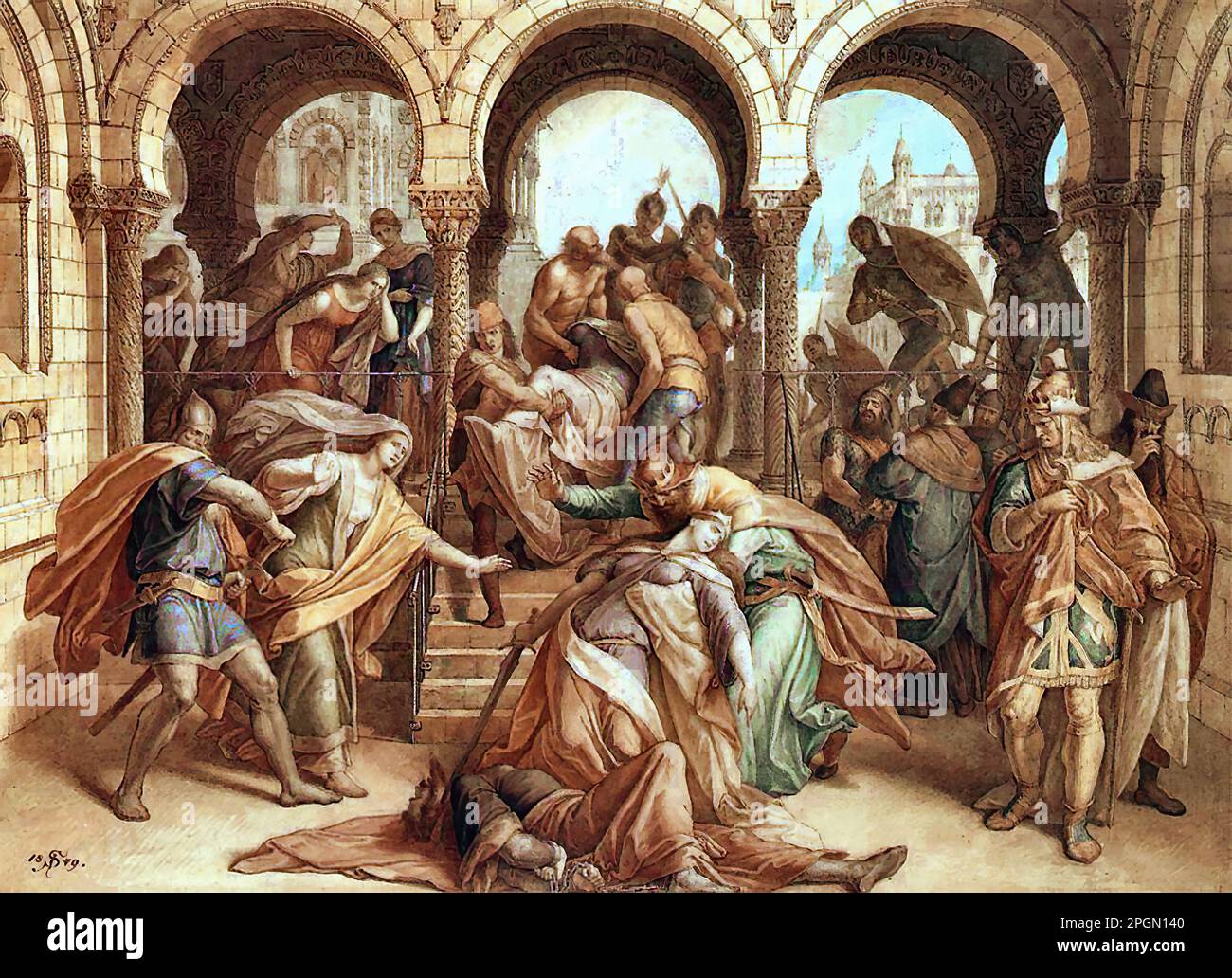 Schnorr Von Carolsfeld Julius - Kriemhilds Tod - German School - 19th ...