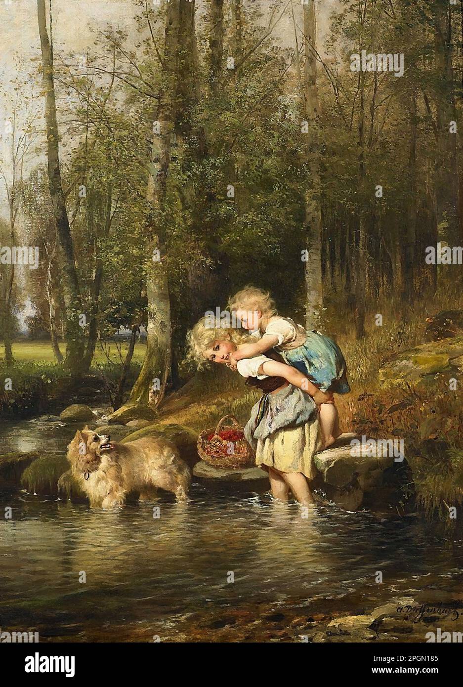 Dieffenbach Anton - Rast IM Wald - German School - 19th Century ...