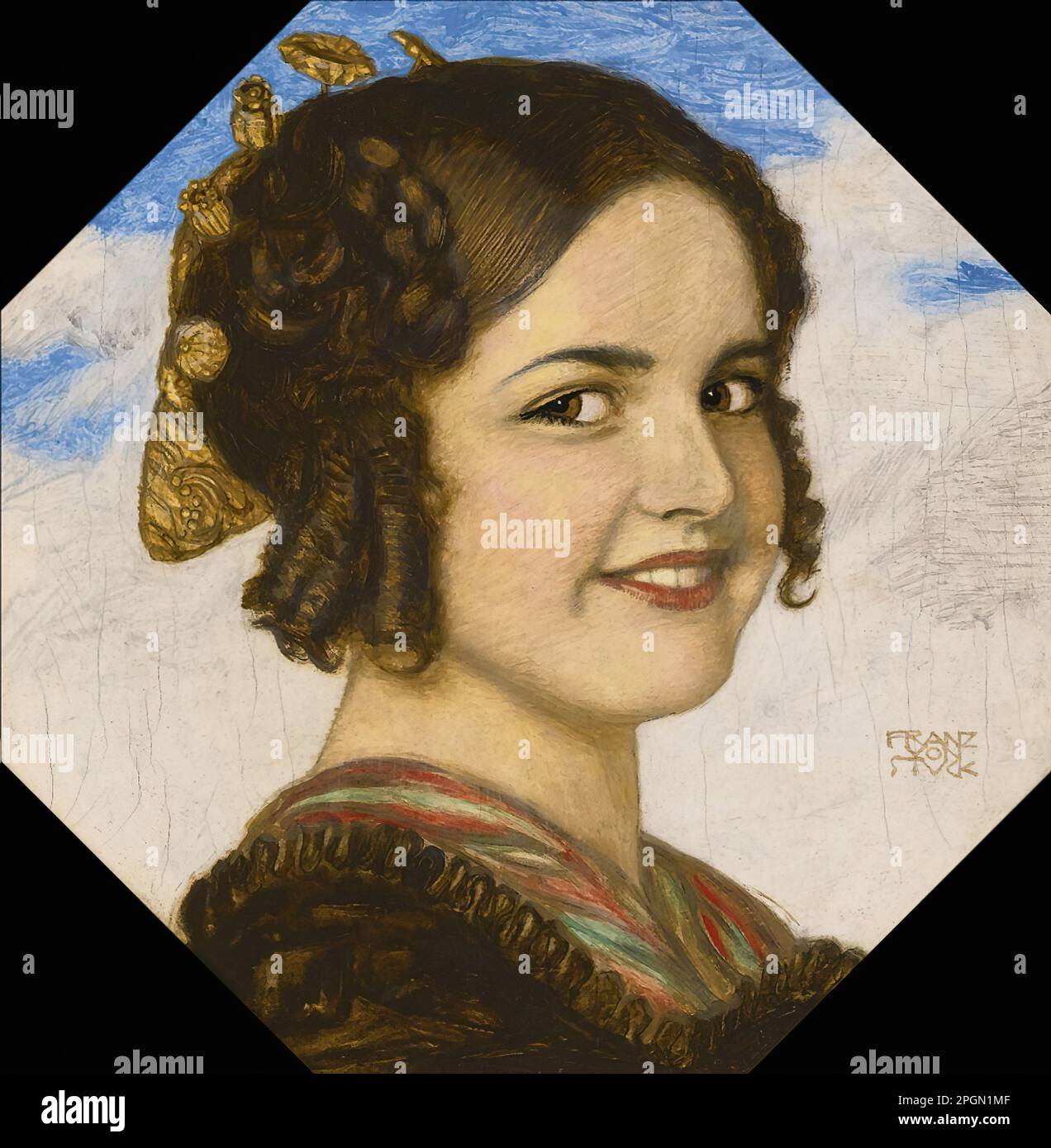 Stuck Franz Von - Portrait of the Artist's Daughter Mary 6 - German ...