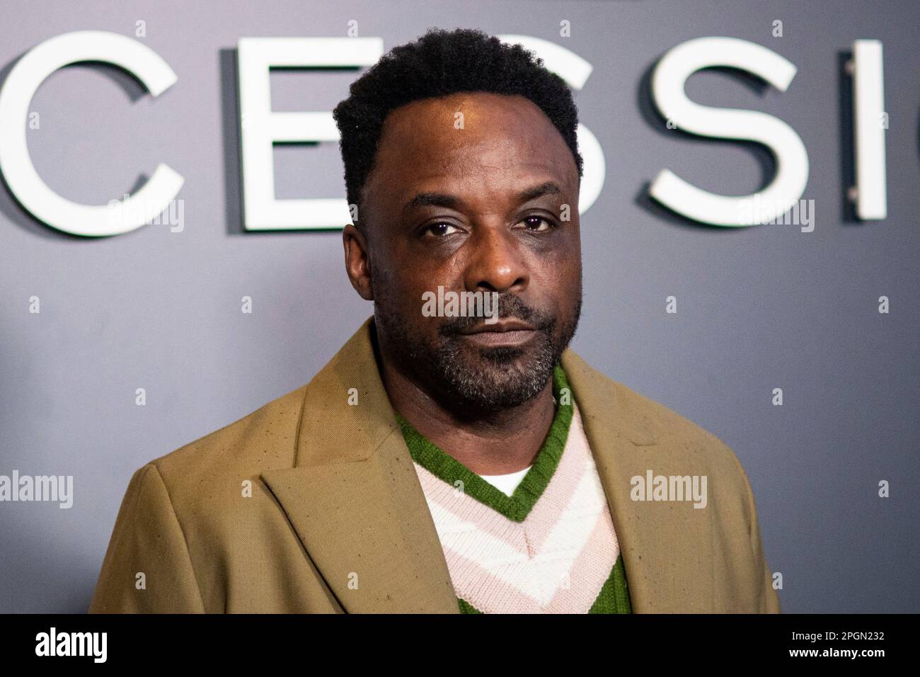 Ariyon Bakare poses for photographers upon arrival at the premiere of ...