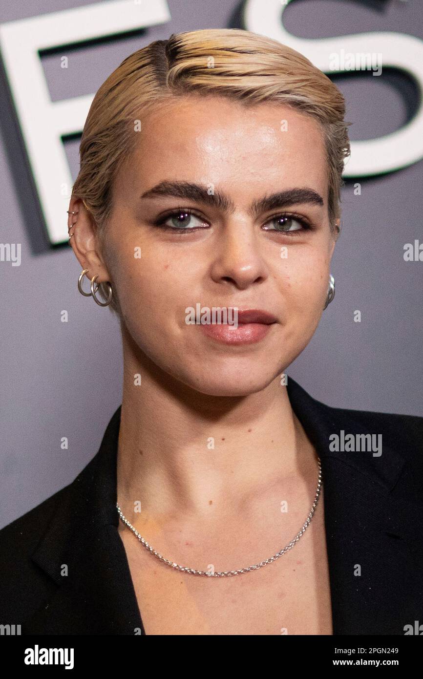 Bee Beardsworth poses for photographers upon arrival at the premiere of ...