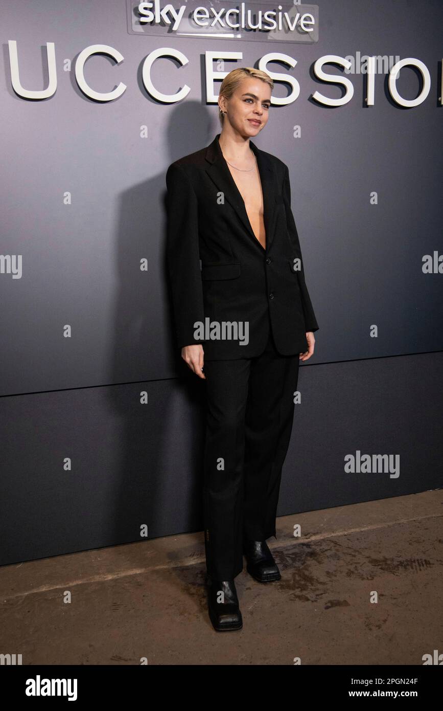 Bee Beardsworth poses for photographers upon arrival at the premiere of ...