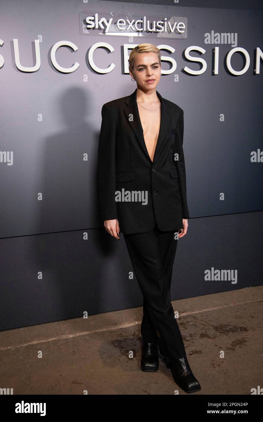 Bee Beardsworth poses for photographers upon arrival at the premiere of ...