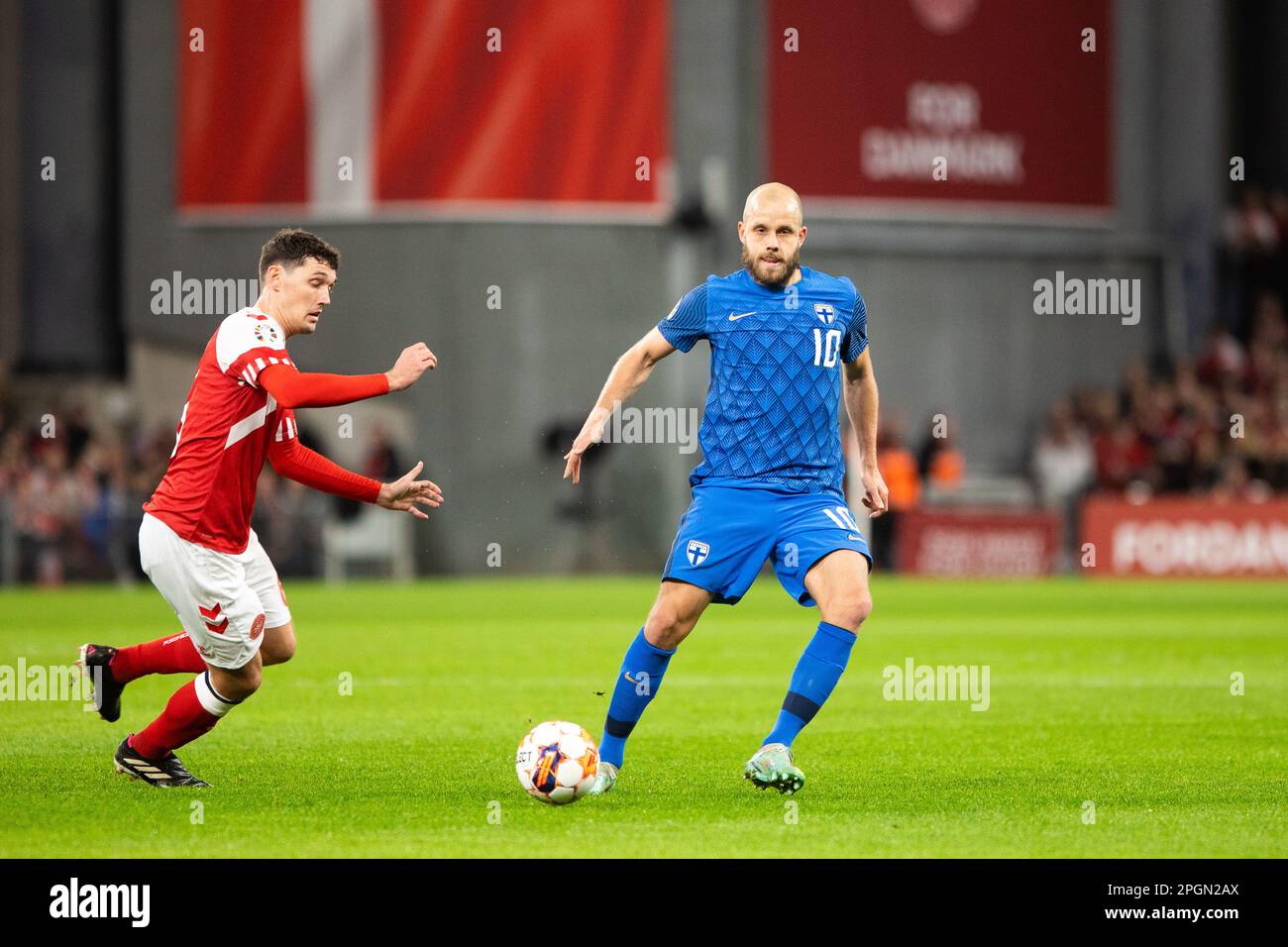 Copenhagen, Denmark. 23rd Mar, 2023. Teemu Pukki (10) of Finland seen ...