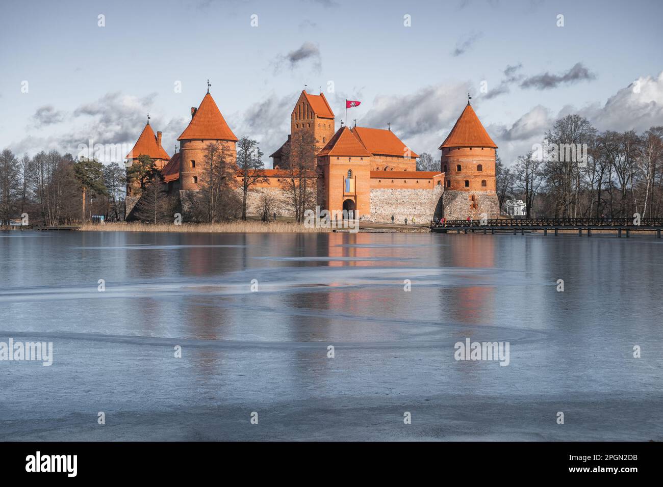 Medieval castle of Trakai, Vilnius, Lithuania, Eastern Europe, located ...