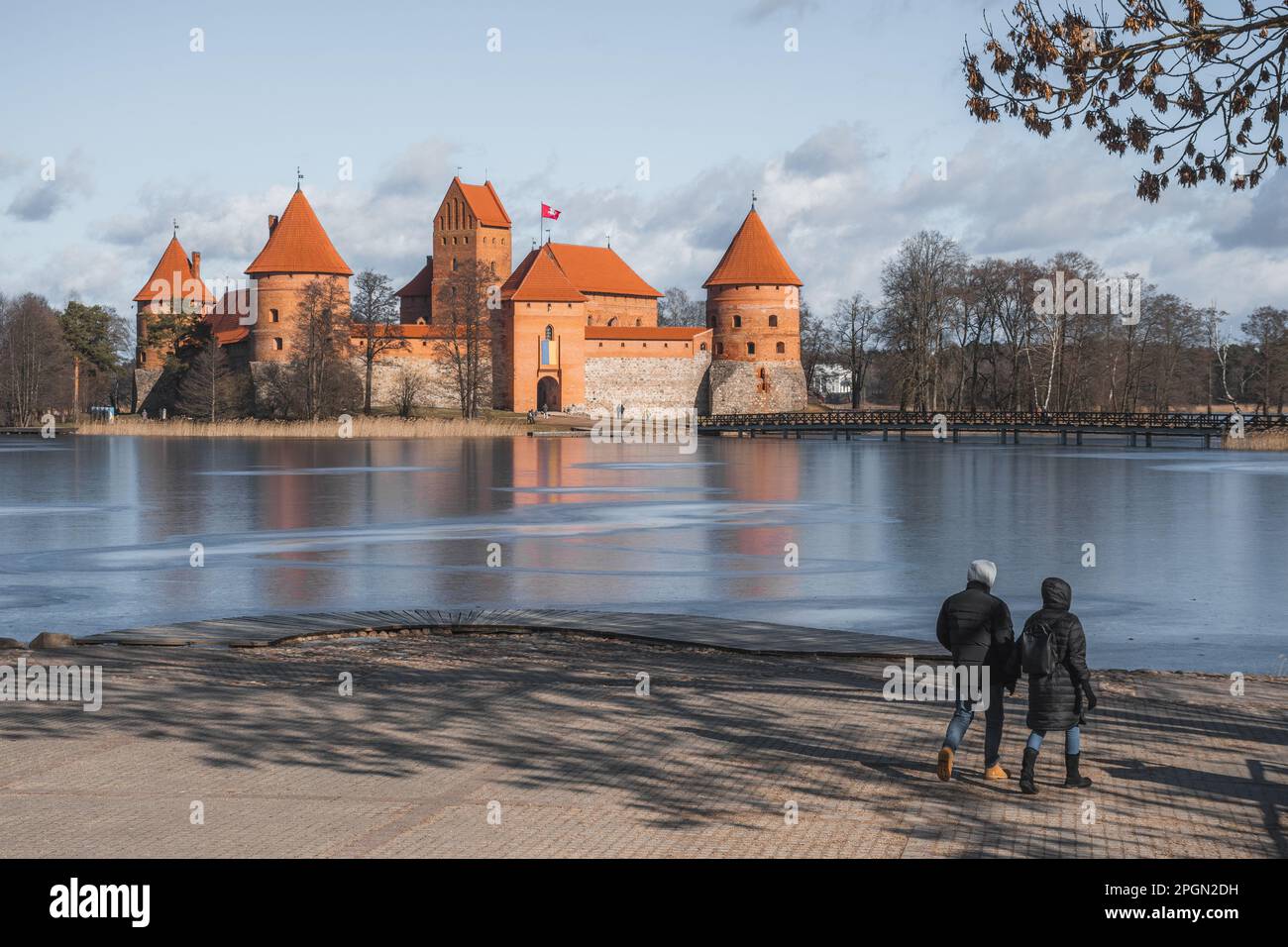 Medieval castle of Trakai, Vilnius, Lithuania, Eastern Europe, located ...