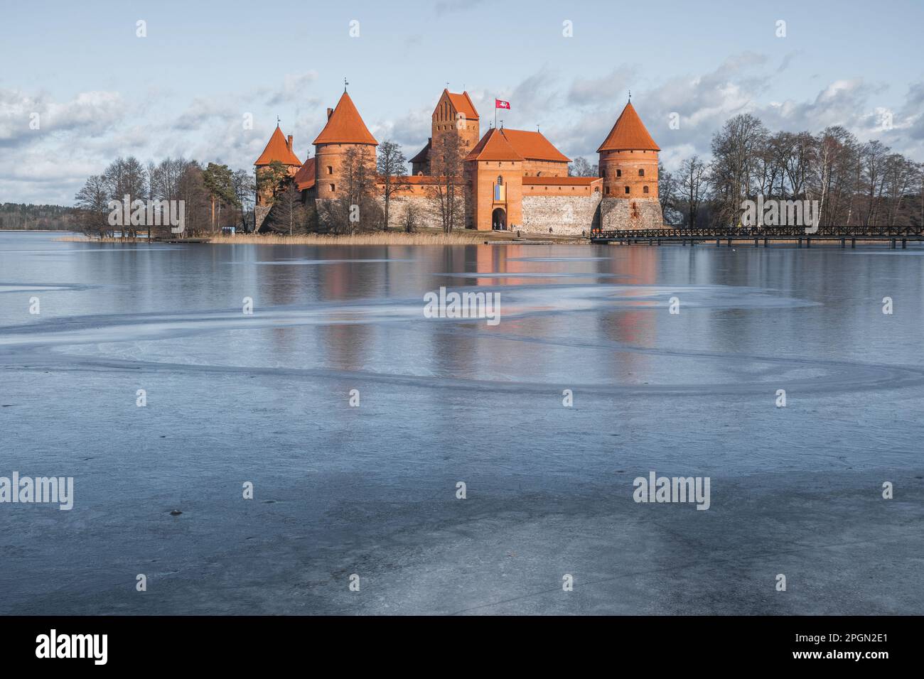 Medieval castle of Trakai, Vilnius, Lithuania, Eastern Europe, located ...