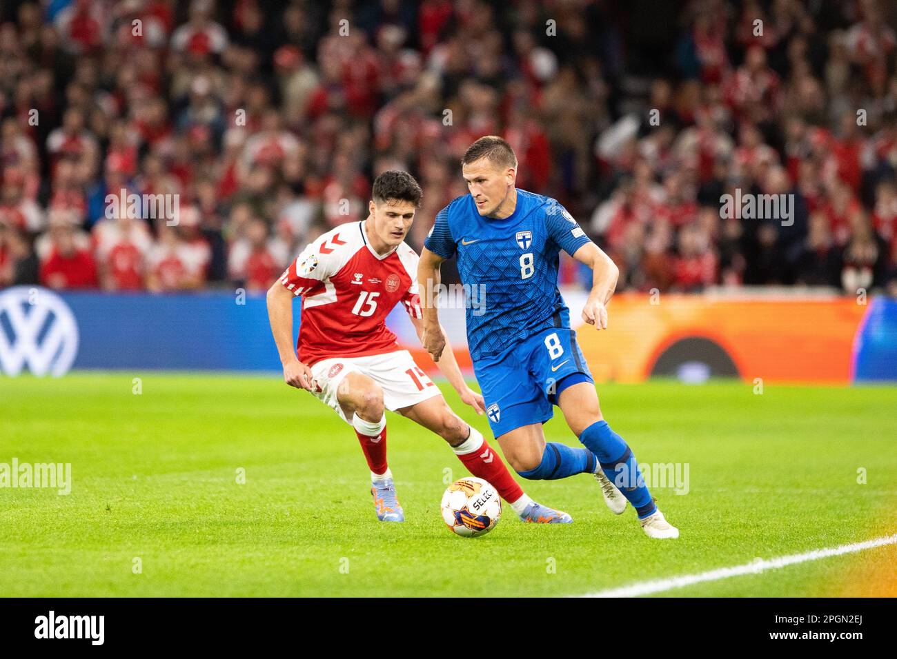 Copenhagen, Denmark. 23rd Mar, 2023. Robin Lod (8) of Finland seen ...