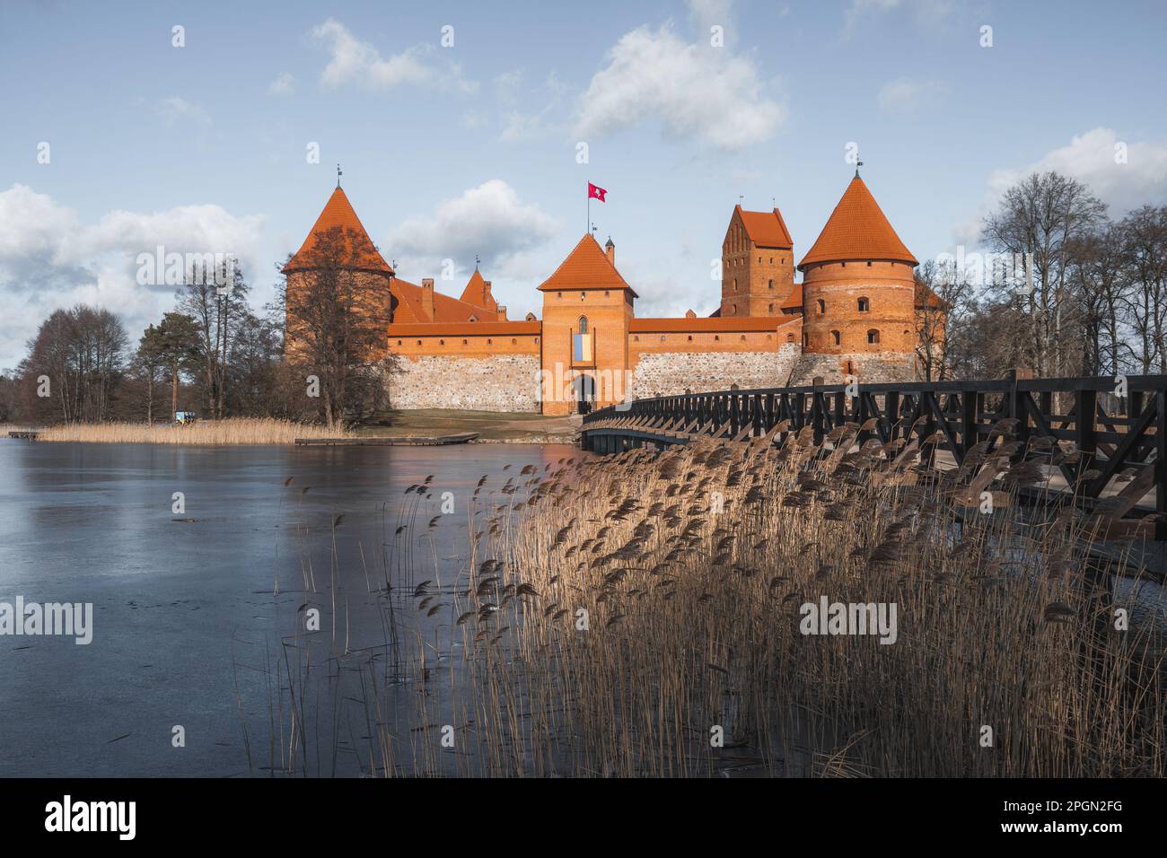 Medieval castle of Trakai, Vilnius, Lithuania, Eastern Europe, located ...