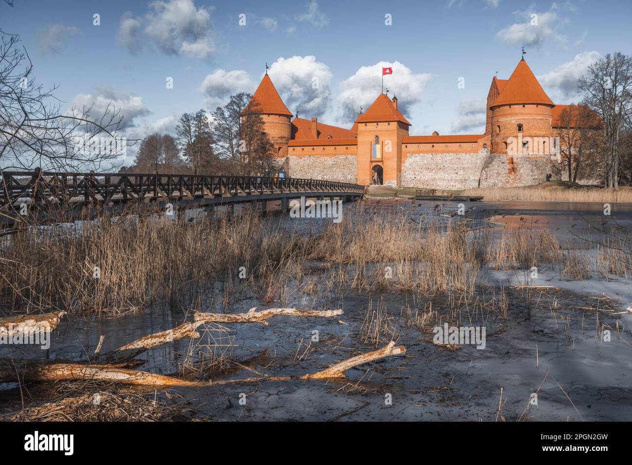 Medieval castle of Trakai, Vilnius, Lithuania, Eastern Europe, located ...