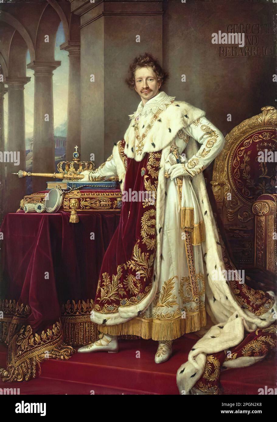 Stieler Joseph Karl - King Ludwig I in His Coronation Robes - German ...