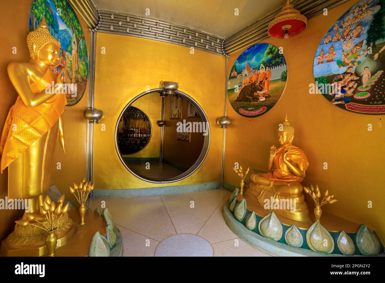 Hat Yai, Thailand - February 10, 2023: Wat Stainless Steel is a ...