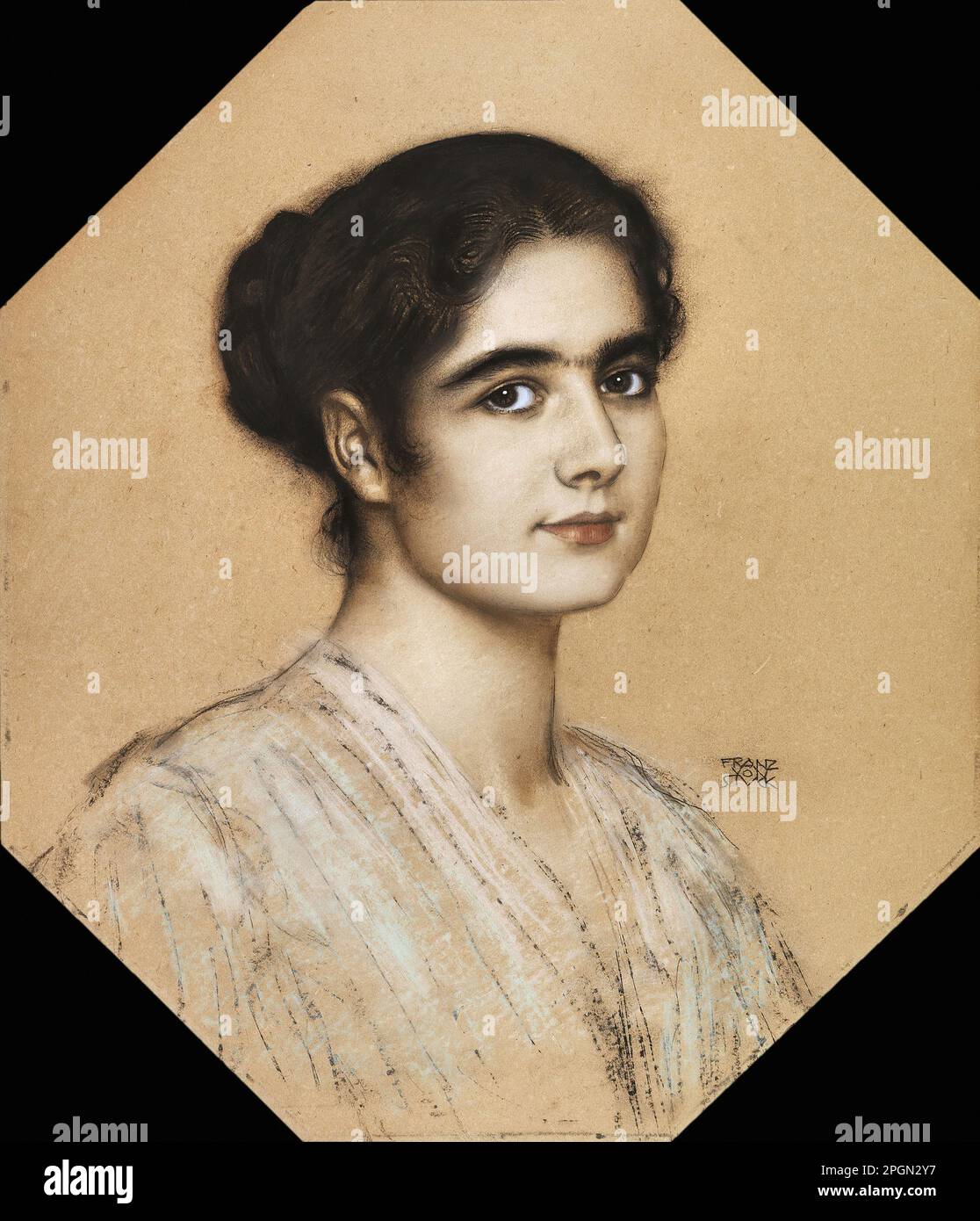 Stuck Franz Von - Portrait of Mary Stuck 5 - German School - 19th ...