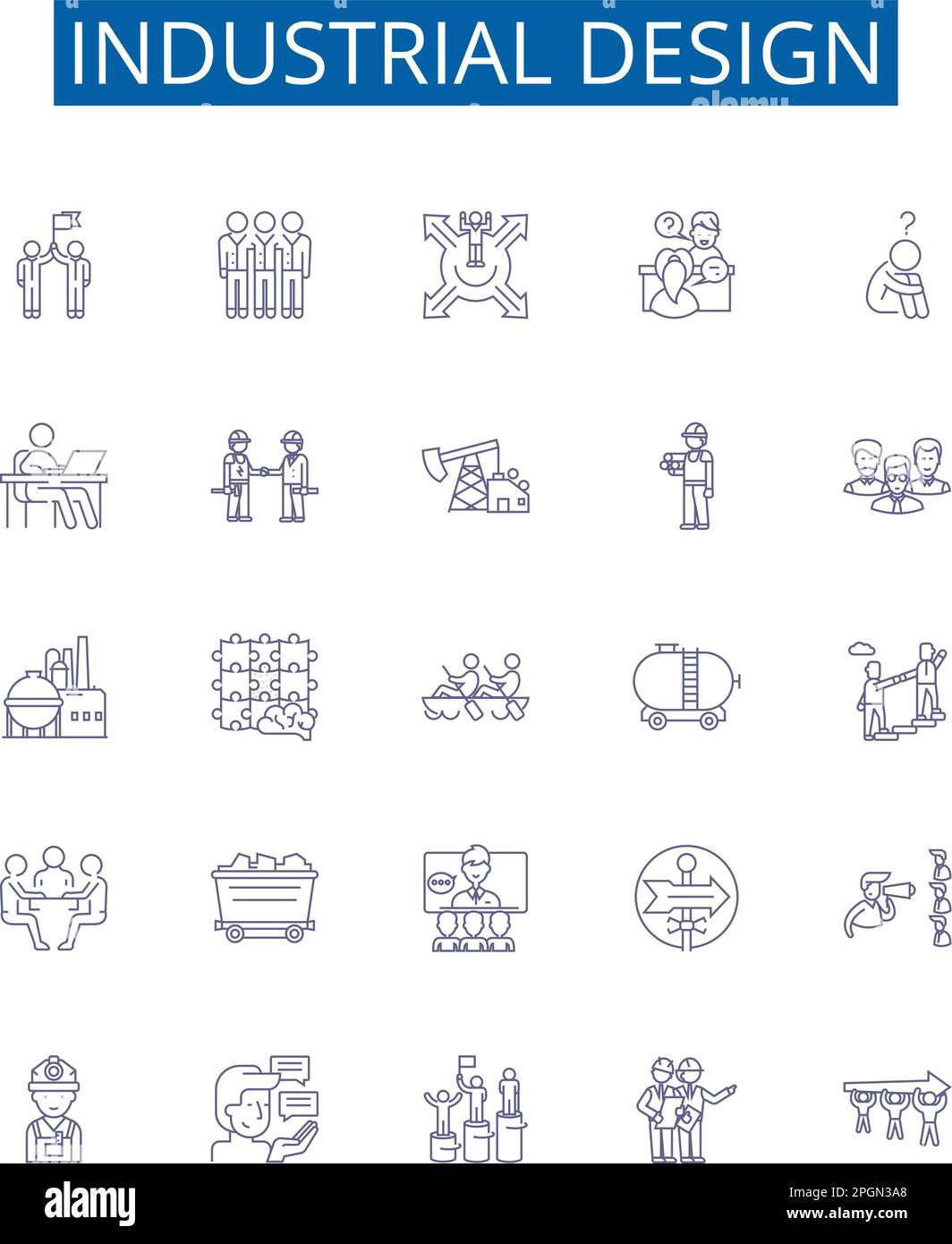 Industrial design line icons signs set. Design collection of Industrial ... Industrial design line icons signs set. Design collection of Industrial ...