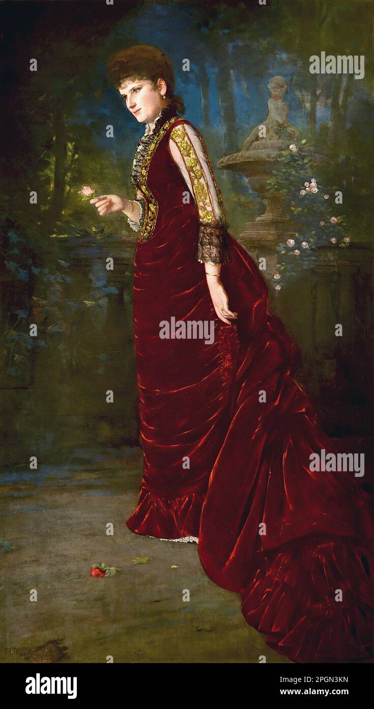 Encke Fedor - Portrait of a Lady - German School - 19th Century - Encke ...