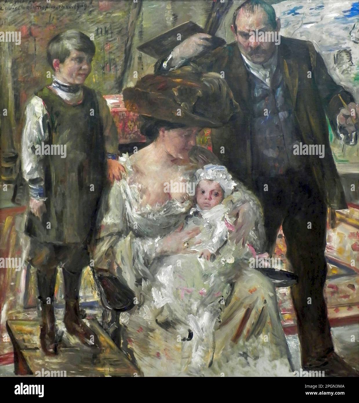 Corinth Lovis - The Artist And His Family - German School - 19th ...