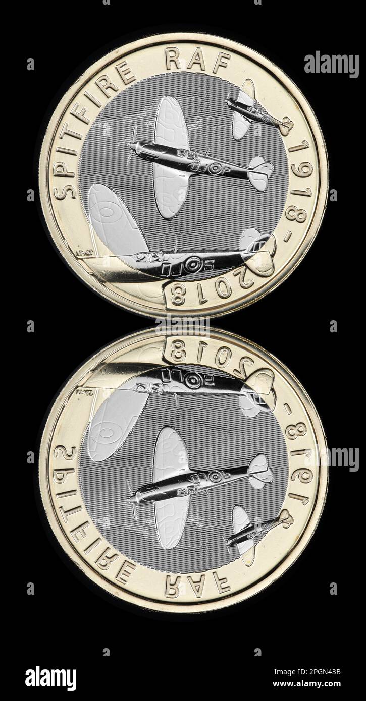 Raf spitfire 2 pound coin hi-res stock photography and images - Alamy