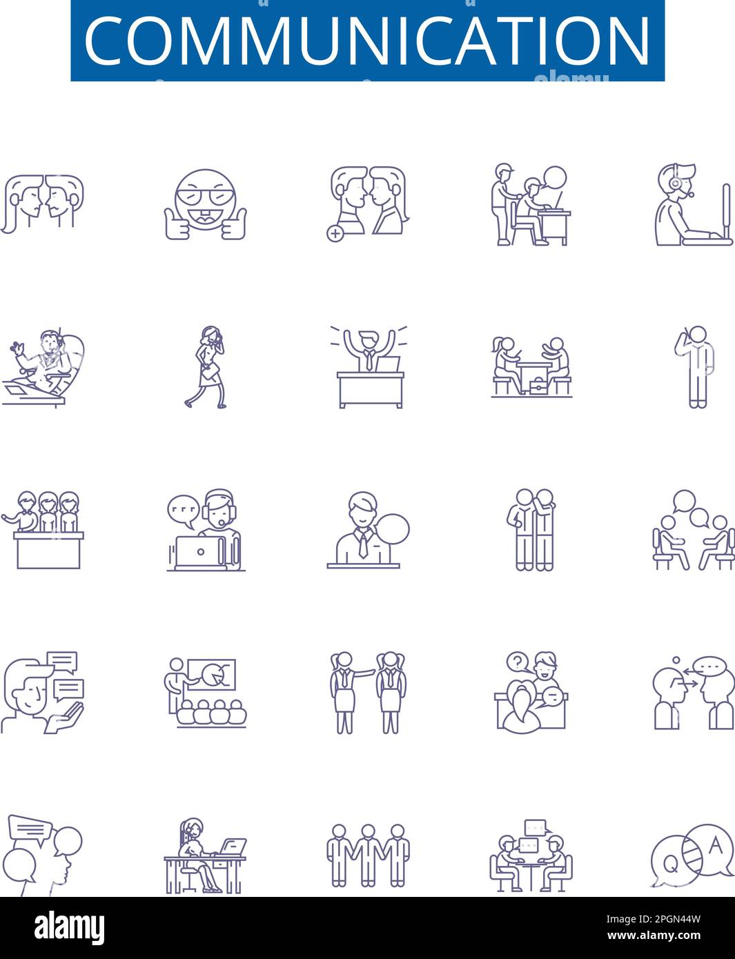 Communication line icons signs set. Design collection of Speech ... Communication line icons signs set. Design collection of Speech ...