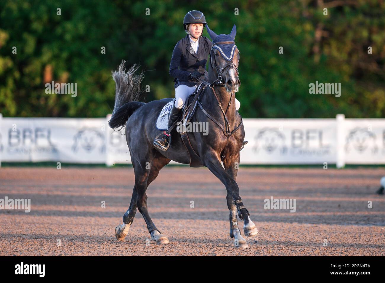 Ali Ramsay, 2022 Canadian Show Jumping Champion shown competing during ...
