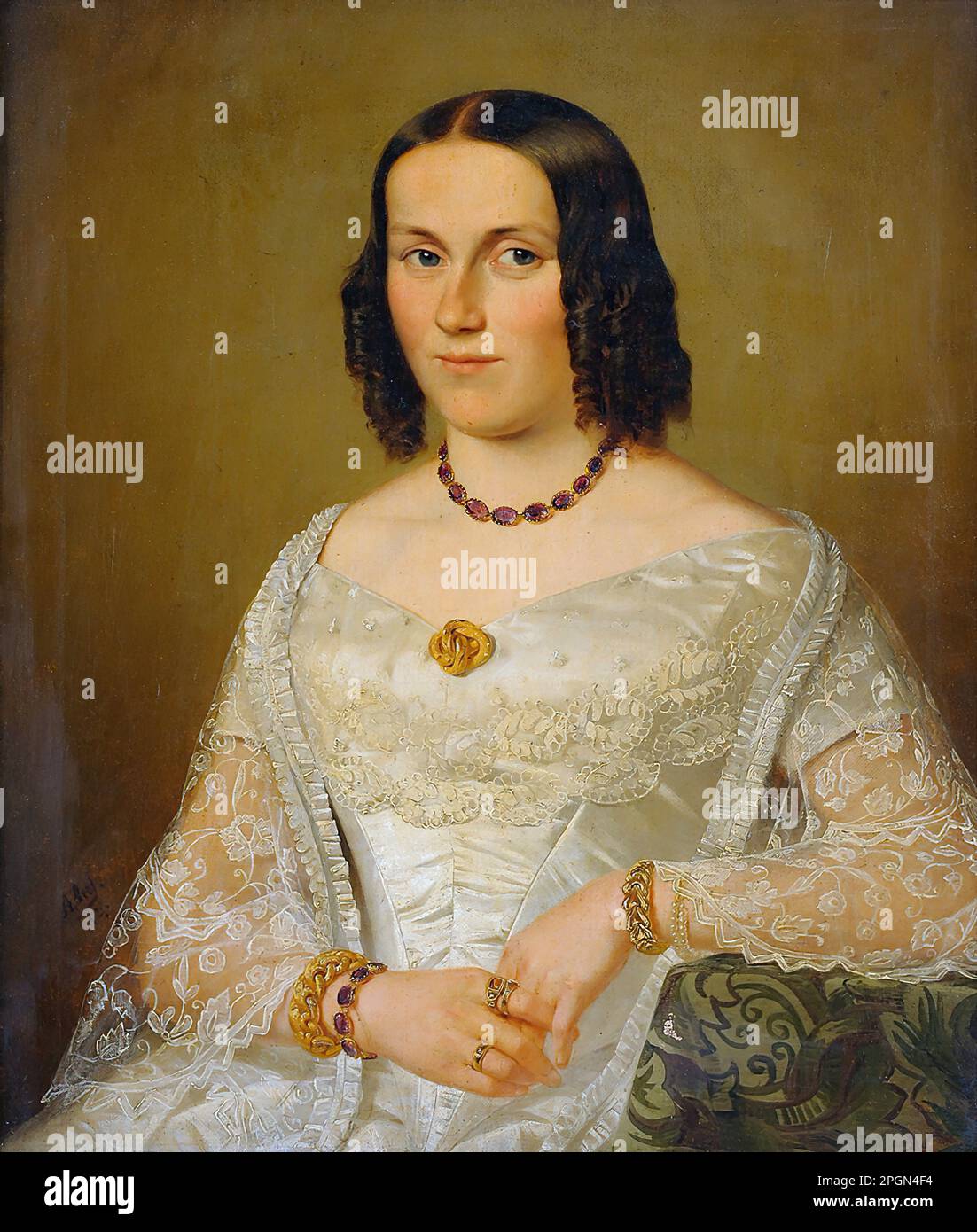 Seel Adolf - Portrait Miss C. Mac Leod 1 - German School - 19th Century ...