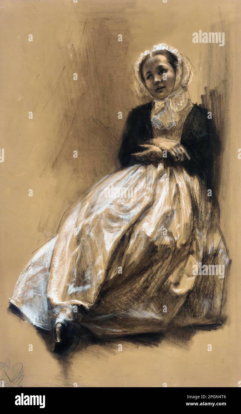 Menzel Adolph Von - Emilie Menzel's Sister 2 - German School - 19th ...