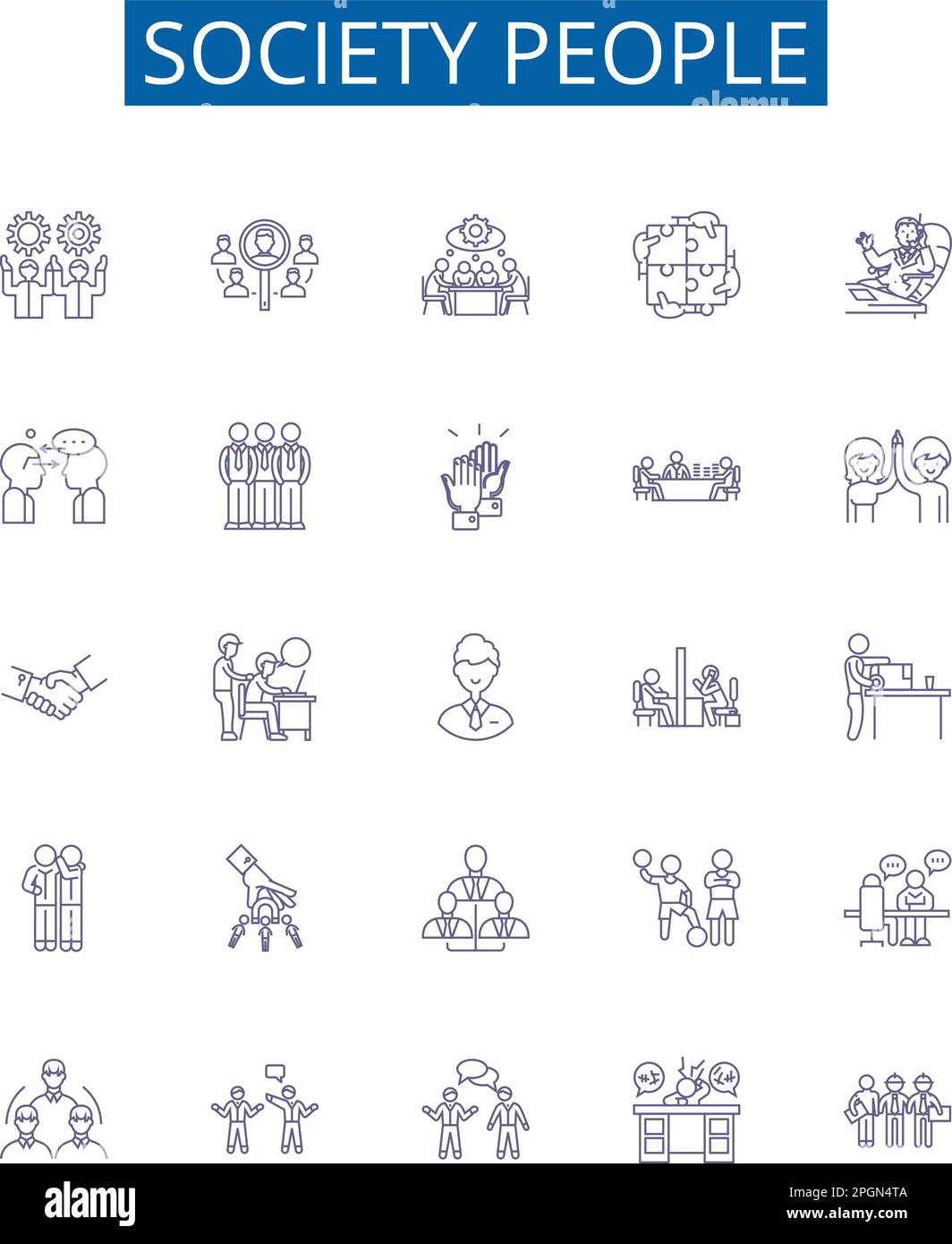 Society people line icons signs set. Design collection of Society ...