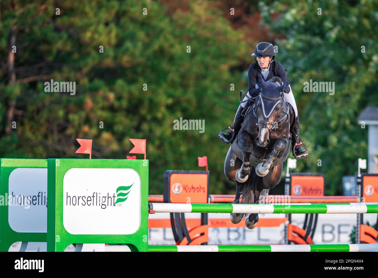 Ali Ramsay, 2022 Canadian Show Jumping Champion shown competing during ...