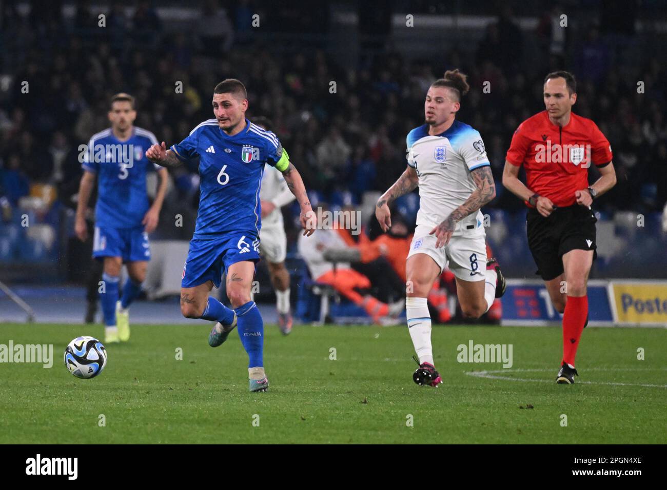 March 23, 2023, NAPOLI, ITALIA: Italyâ€™s midfieder Marco Verratti in ...