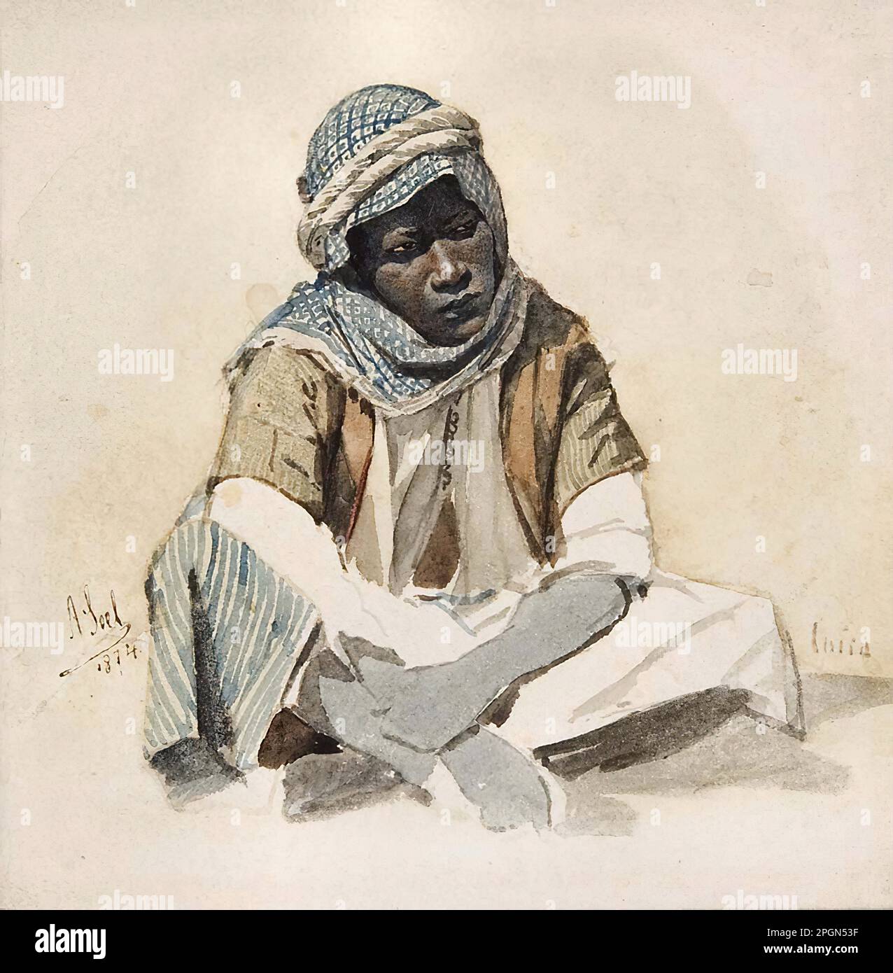 Seel Adolf - Oriental Portrait 4 - German School - 19th Century - Seel ...