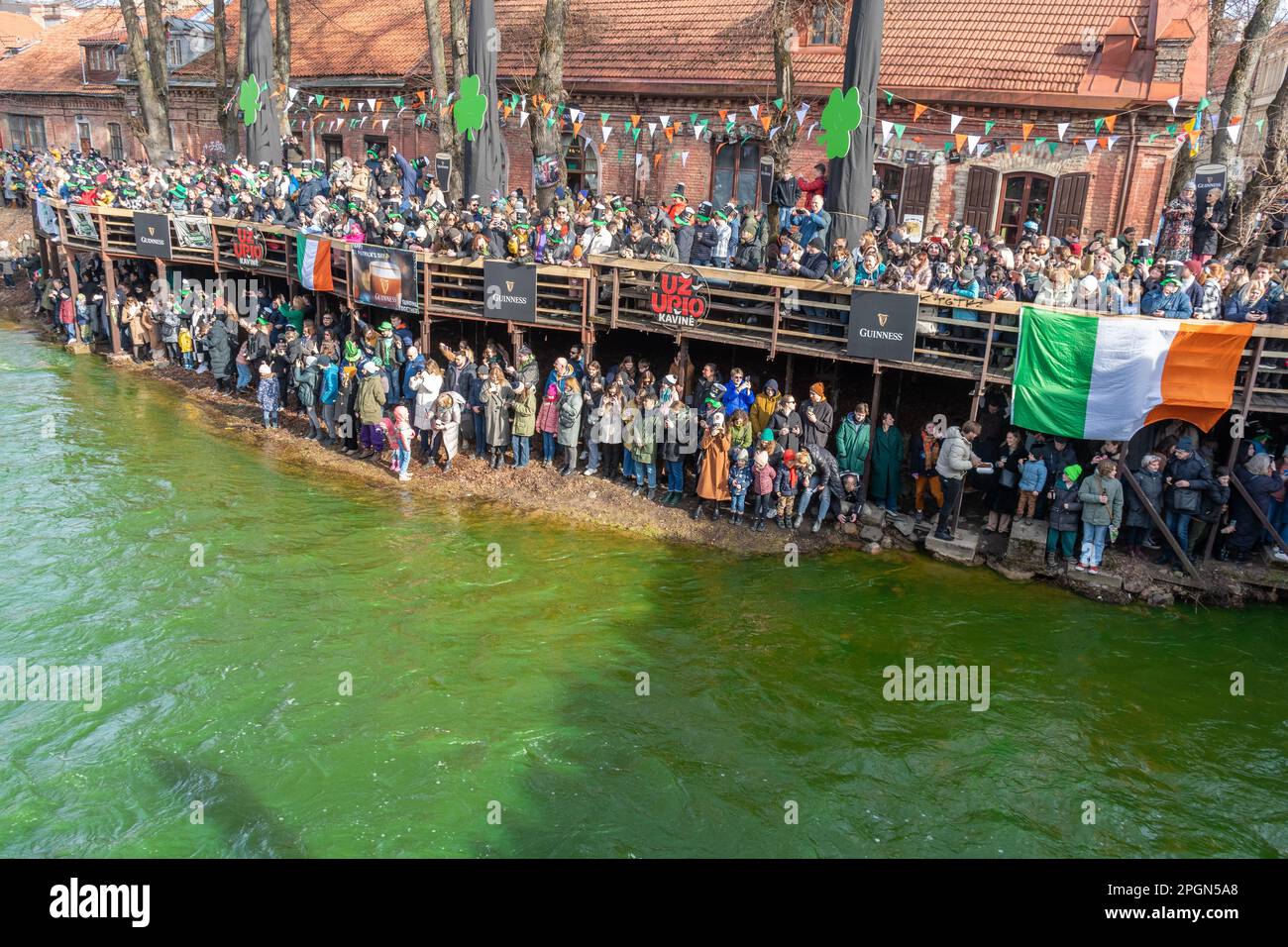 Vilnius, Lithuania - March 18 2023: Irish St. Patrick's Day celebration ...