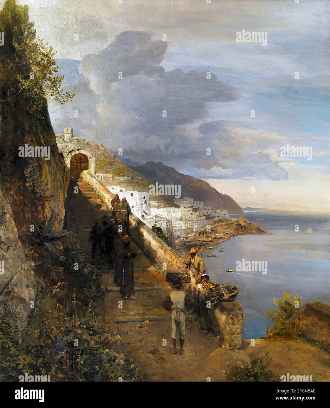 Achenbach Oswald - Die KÃ¼ste Von Amalfi Mit Der Stiege Zum ...