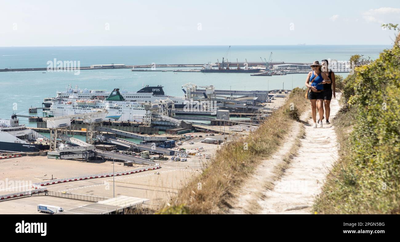 Aerial view of dover ferry port hi-res stock photography and images - Alamy