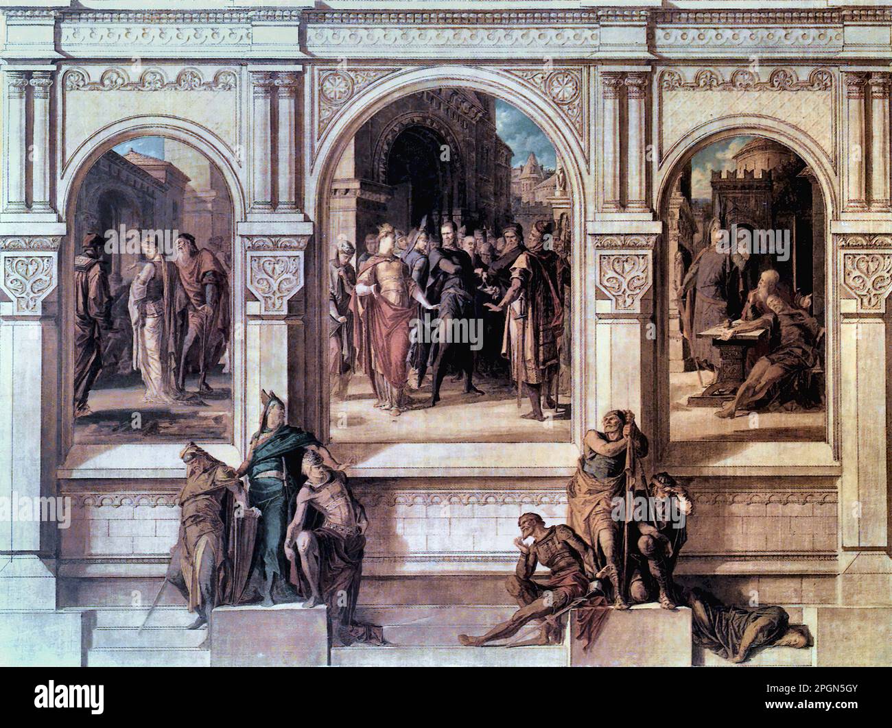 Schnorr Von Carolsfeld Julius - Hagen vows to avenge Brunhild to avenge ...
